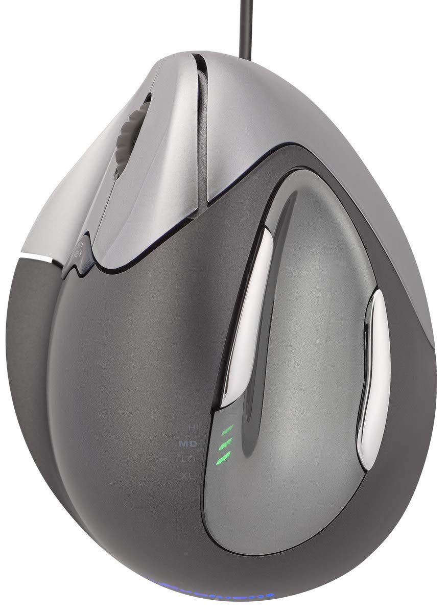 Evoluent VM4L VerticalMouse 4 Left Hand Ergonomic Mouse with Wired USB Connection (Regular Size)
