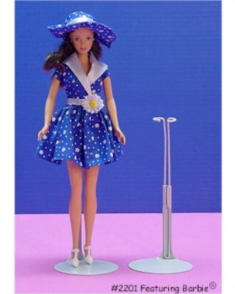 Doll Stand 2201 - White Doll Stand for 11" to 12" Small-Waisted Fashion Dolls, 6-Pack