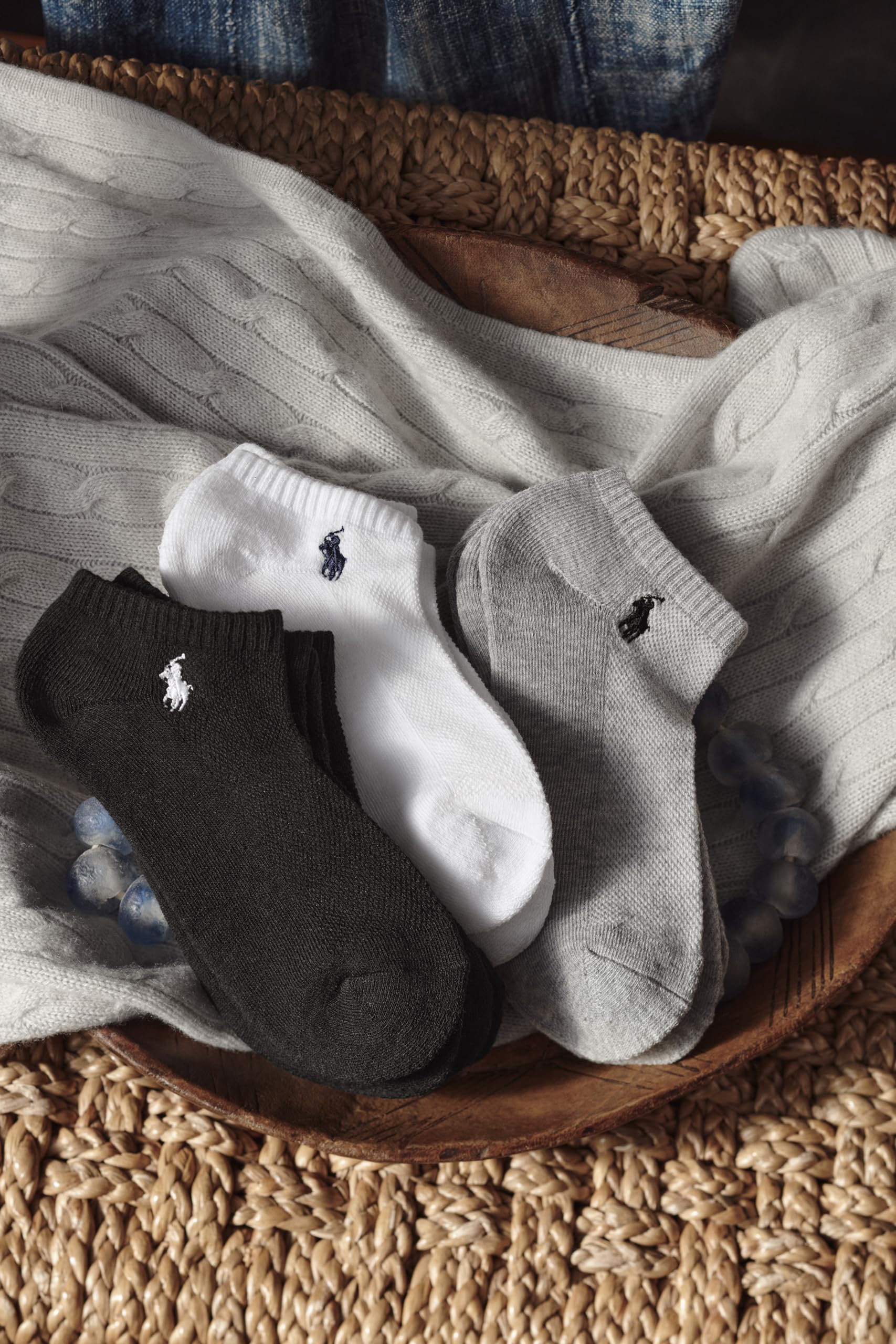 Polo Baby Socks for Boys and Girls with Gripper Bottoms (6 Pairs) White/Pink Pony, 2T - 4T