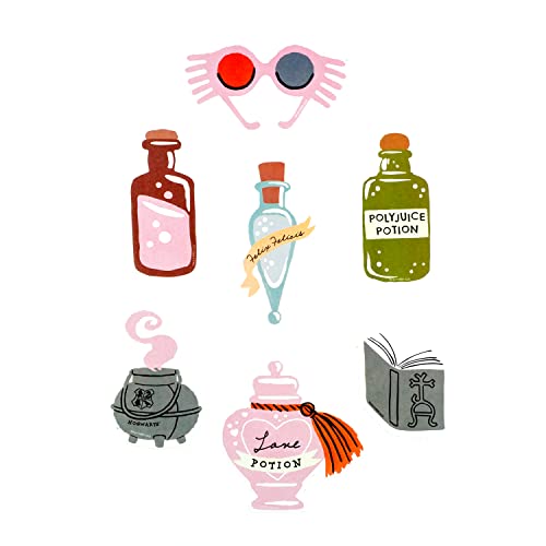 Conquest Journals Harry Potter Whimsical Magical World Sticker Pack, Set of 50 Unique Images, Officially Licensed, Waterproof, UV and Scratch Resistant, Great for All Your Gadgets