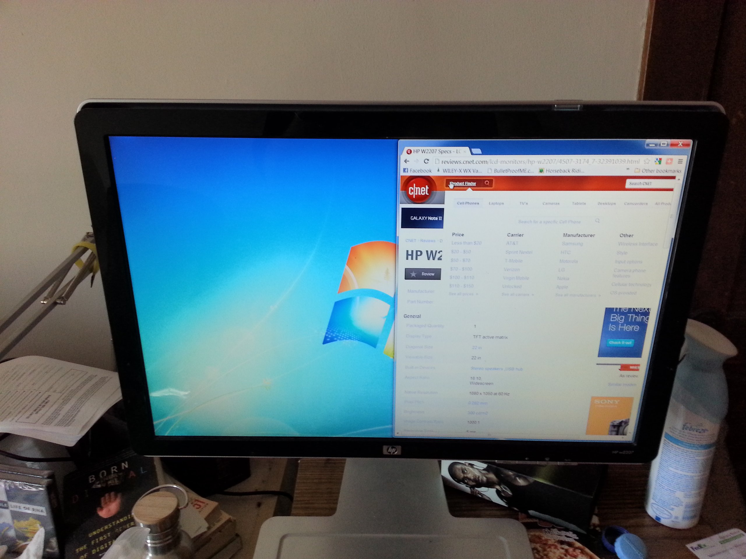 HP W2207 22-inch Widescreen Flat Panel LCD Monitor