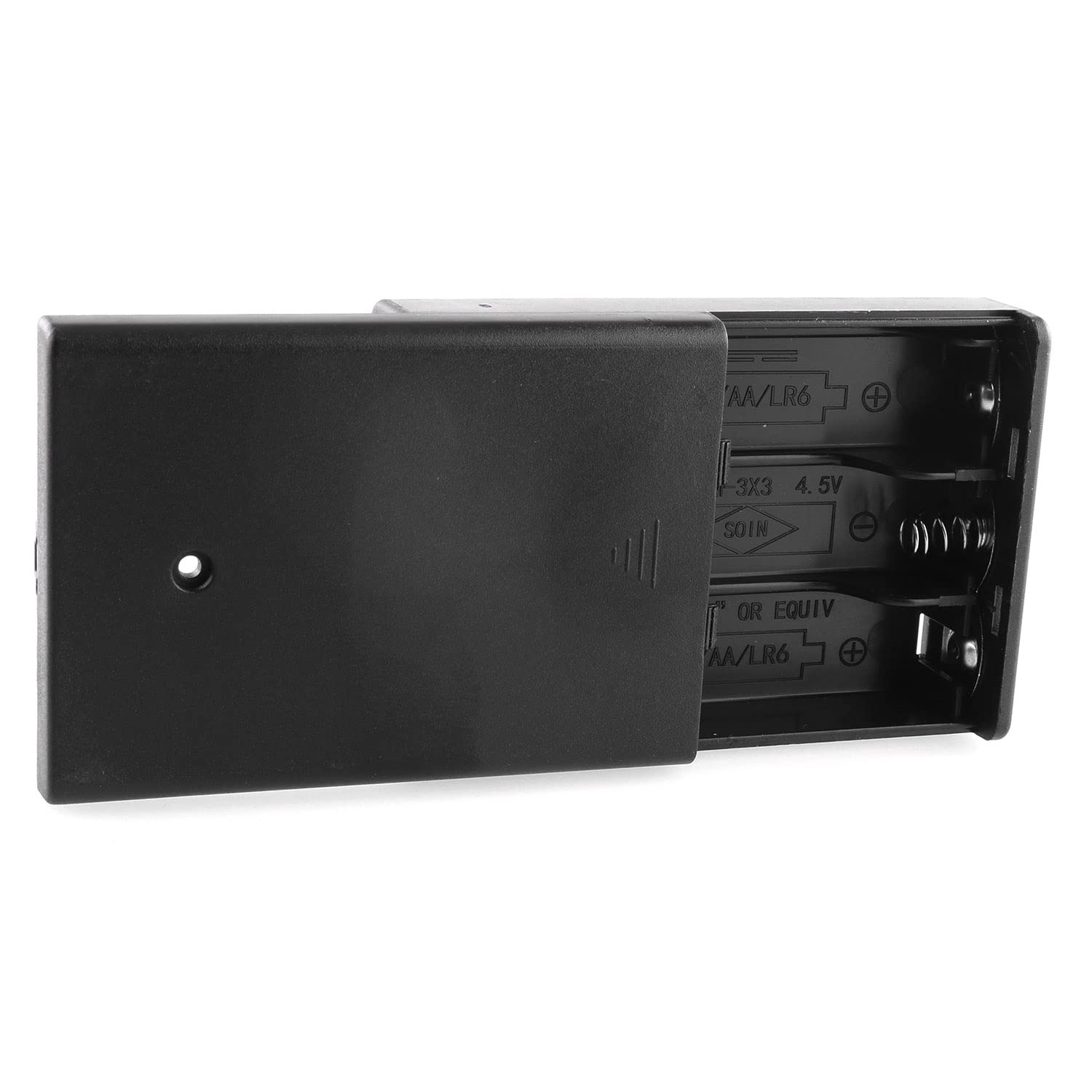 DGZZI Battery Case 3 AA Battery Box Holder with ON-Off Switch and USB Female Socket Black