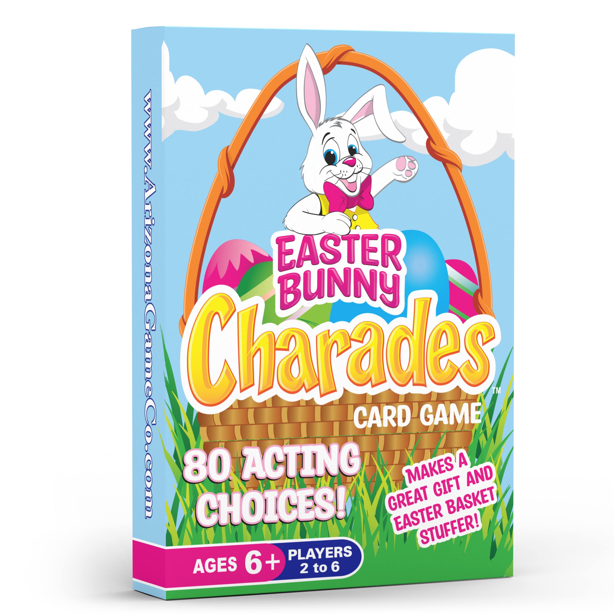 Arizona GameCo Easter Bunny Charades for Kids – A Fun Spring/Easter-Themed Game - No Reading Required - Makes a Great Gift or Easter Basket Stuffer - 80 Acting Choices - No Timer Needed - Ages 6+