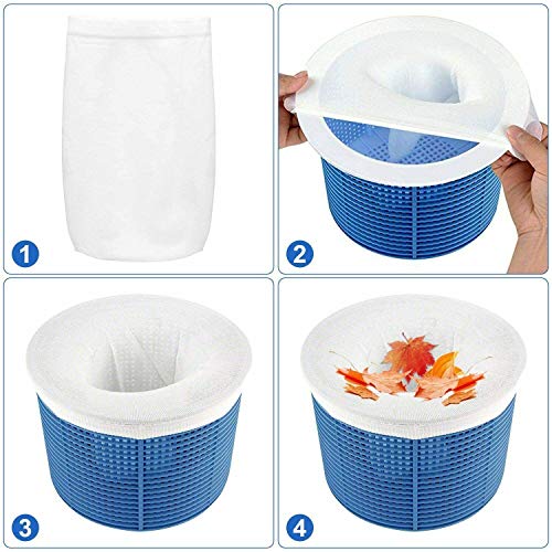 Bysameyee 30-Pack of Pool Skimmer Socks, Filter Pool & Spa Savers for Baskets Net and Skimmers to Protect Your Inground or Above Ground Pool, Skimmers Clean Debris and Leaves
