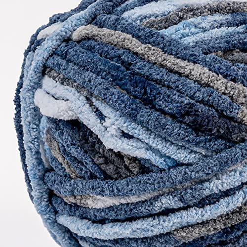Crafted By Catherine Polar-ized Multi Yarn - 2 Pack (213 Yards Each Skein), Baby Blue Multi, Gauge 6 Super Bulky