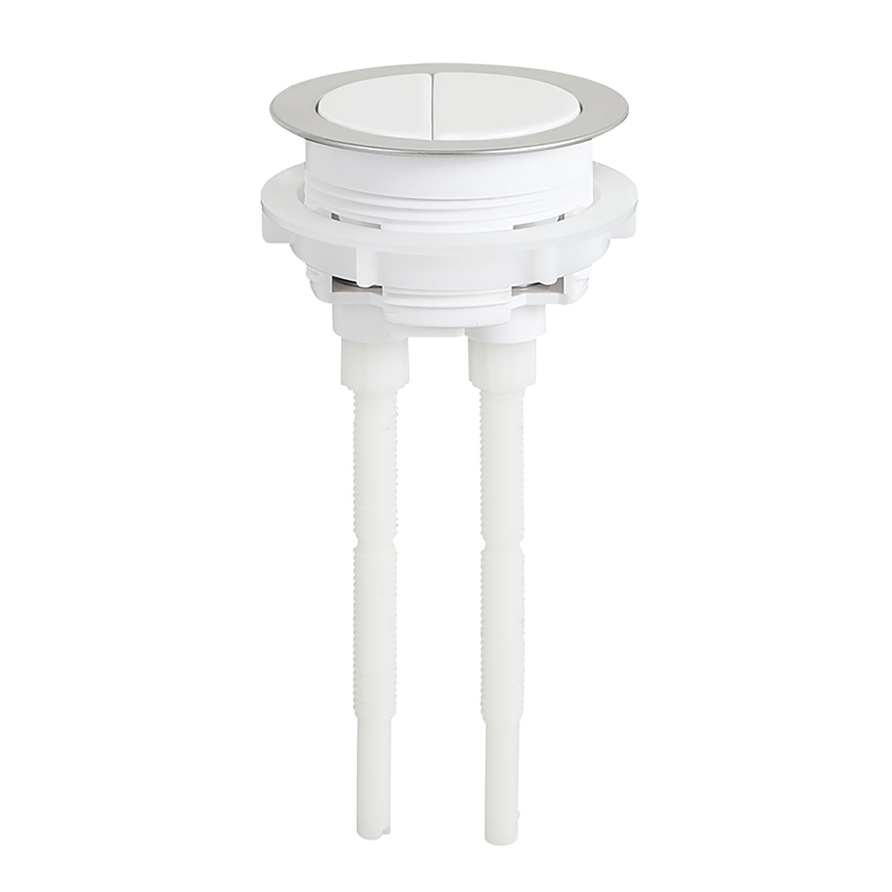BKK HOME Toilet Cistern Dual Flush Valve Push Button Replacement Toilet Tank Flush Valve Ceramic Push Button Thread Diameter 48mm/1.89"