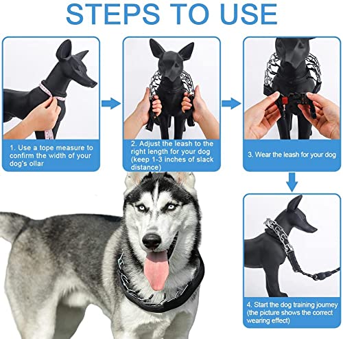 CBBPET Dog Prong Collar, Adjustable Dog Training Collar with Quick Release Buckle for Small Medium Large Dogs