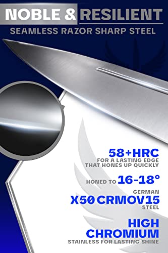 Dalstrong Chef Knife - 8 inch - Crusader Series - Forged High-Carbon German Stainless Steel - w/Magnetic Sheath - Kitchen Knife - NSF Certified