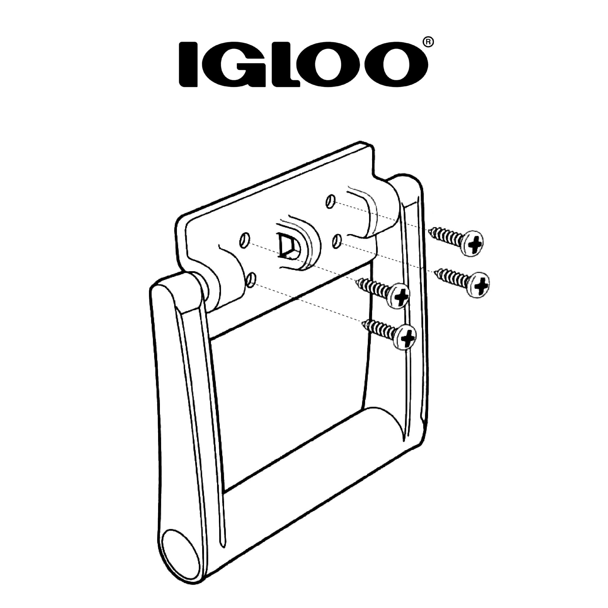 Igloo Premium Comfort Rubber Grip Swing-Up Handle, 90-100 Qt Coolers (1 Handle)