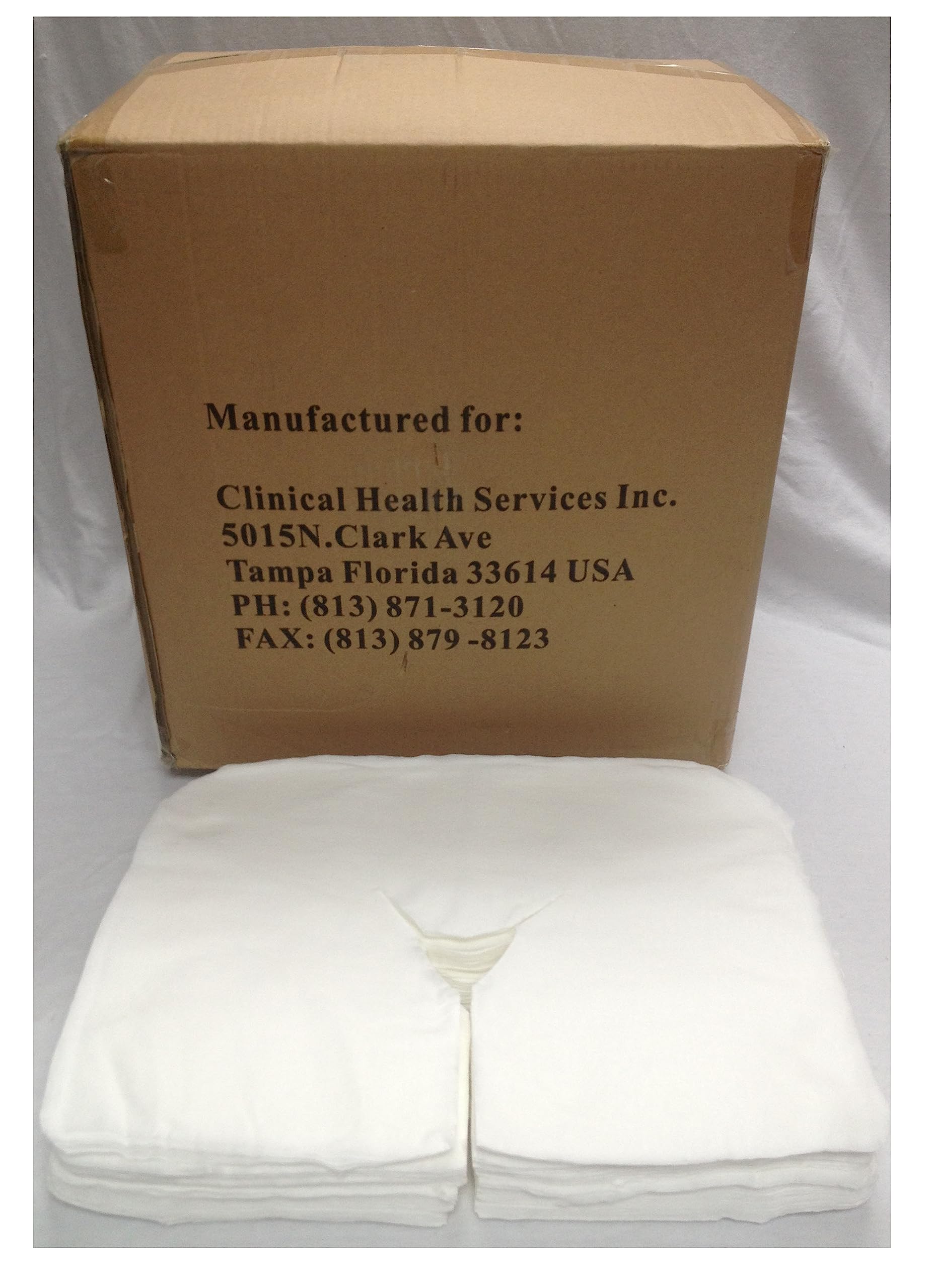 Therabuilt disposable headrest covers for massage tables, case of 1000 pcs. Full Size: 16 3/8" x 12"