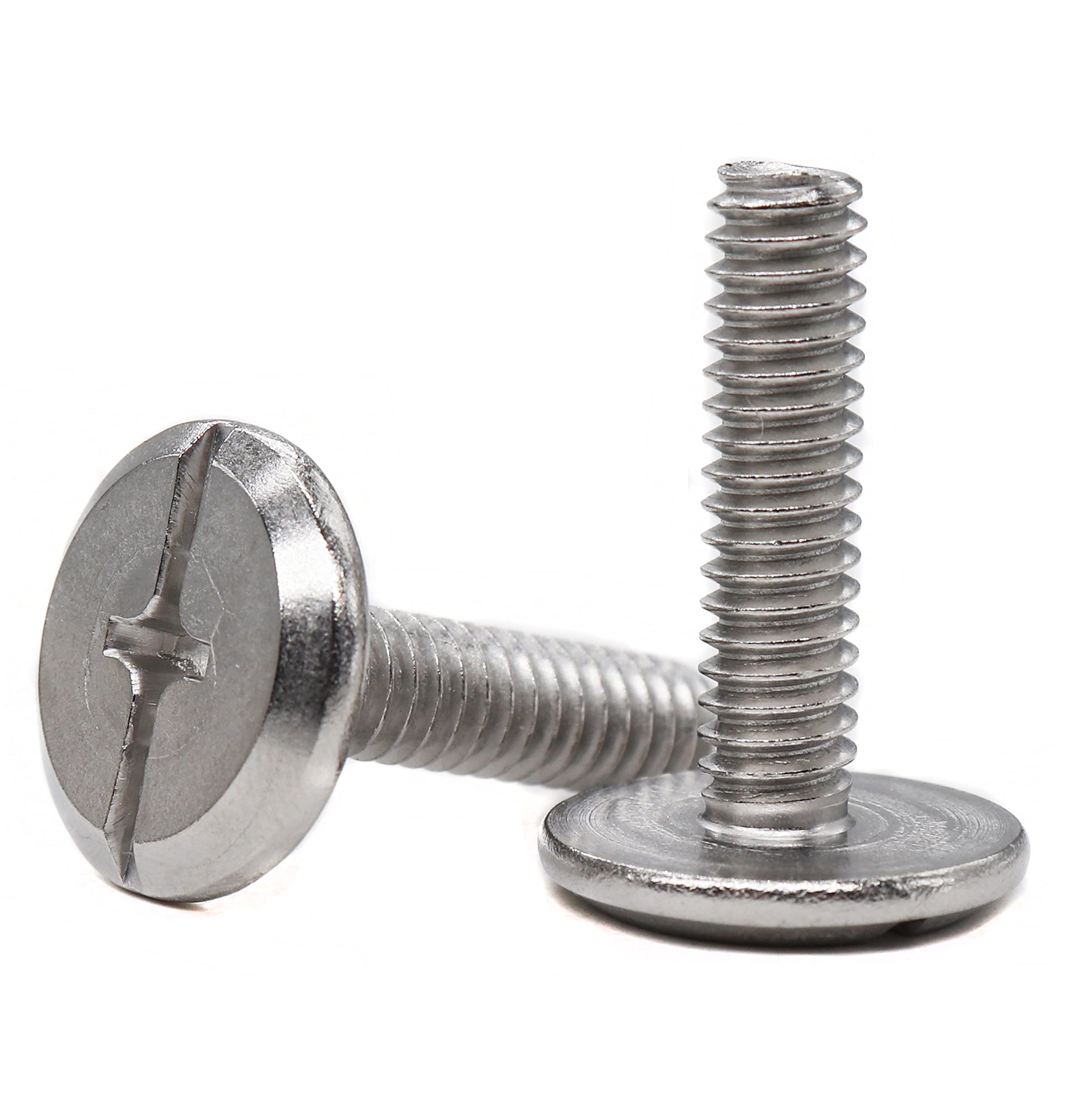 cSeao 25-Pack 1/4"-20 x 1-1/2 Inches Hurricane Bolts, Sidewalk Screws Bolts, 304 Stainless Steel