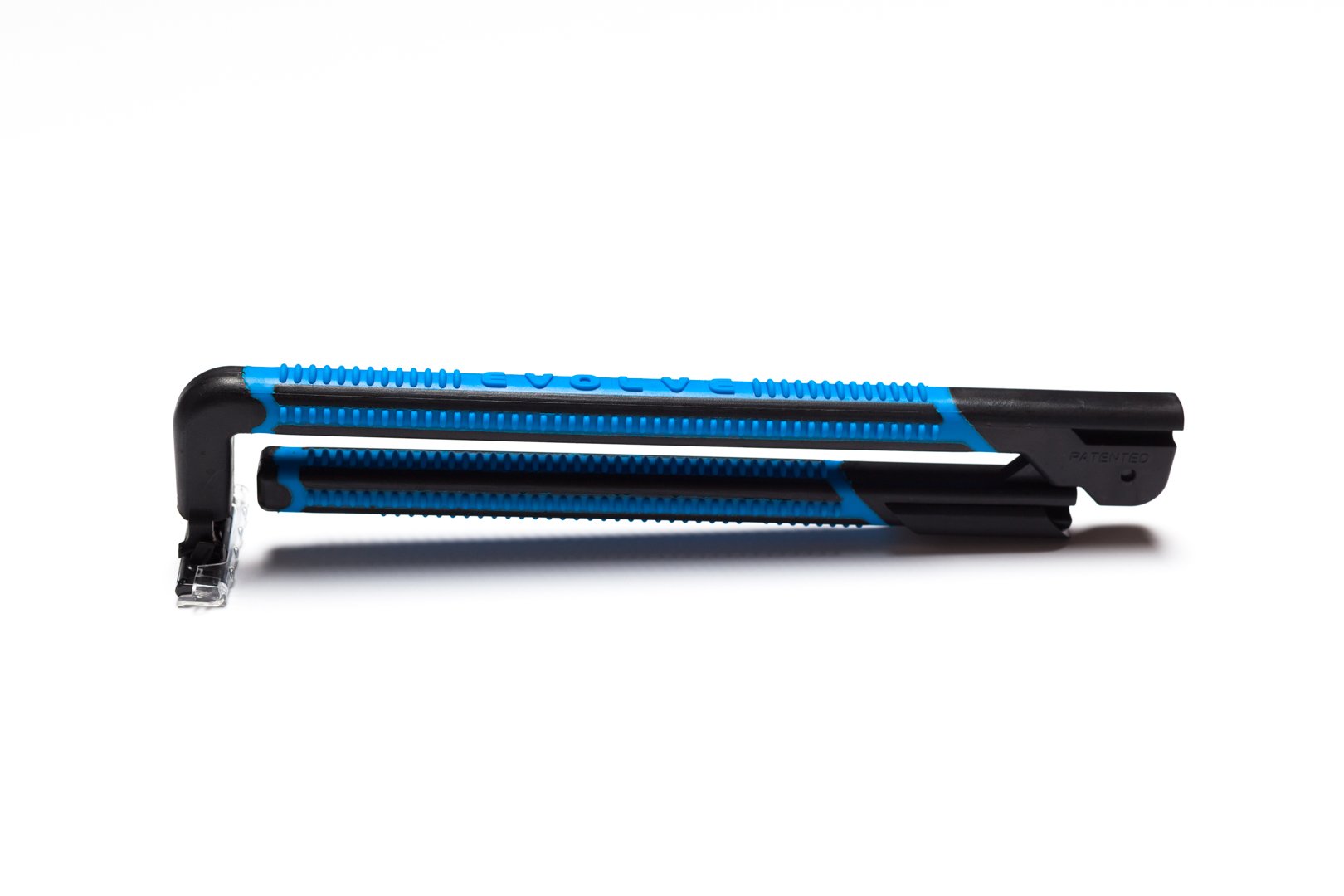 EVOLVE Body Razor Back Shaver Leg Shaver Face Shaver Long Sturdy Folding Handle - 4 Cartridges Included - Shave Wet or Dry - Better Control - Safety Razor Won't Cut Your Back Like Larger Blades