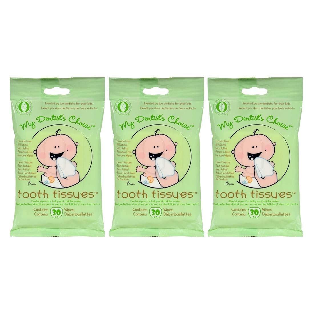 My Dentist's Choice, Dental Wipes, Baby Tooth and Gum Wipes for Baby and Toddlers - 3-Pack