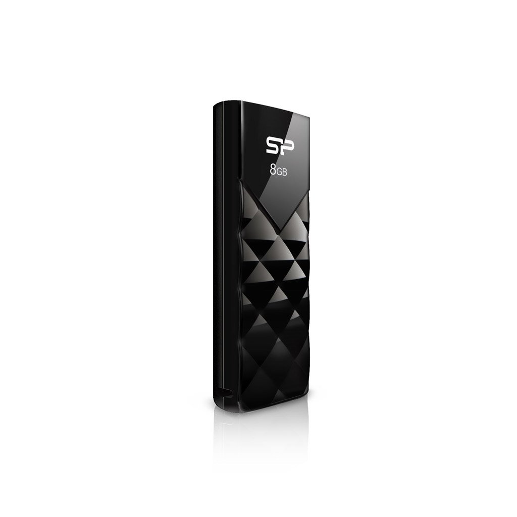 Silicon Power 8GB Ultima U03 USB 2.0 Flash Drive - 8 GB - USB 2.0 - Mystery Black