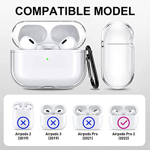 Custom Airpod Case for Apple AirPods Pro 2 with Keychain,Personalized Your Photo/Text/Name Airpods Pro 2nd Generation Clear Case for Men and Women