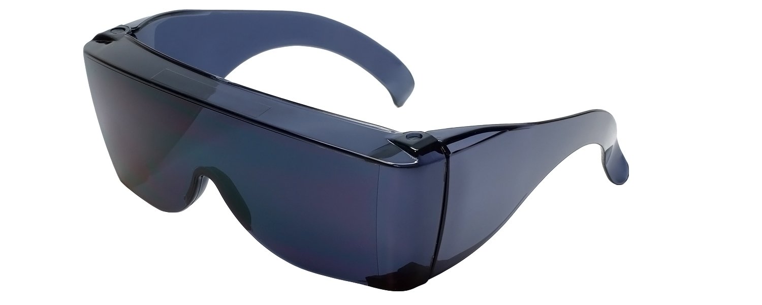Calabria 3000 Fit Over Safety Glasses Fitover Prescription Eyewear Smoke Grey Men Women Wraparound Tinted Anti Scratch Glare