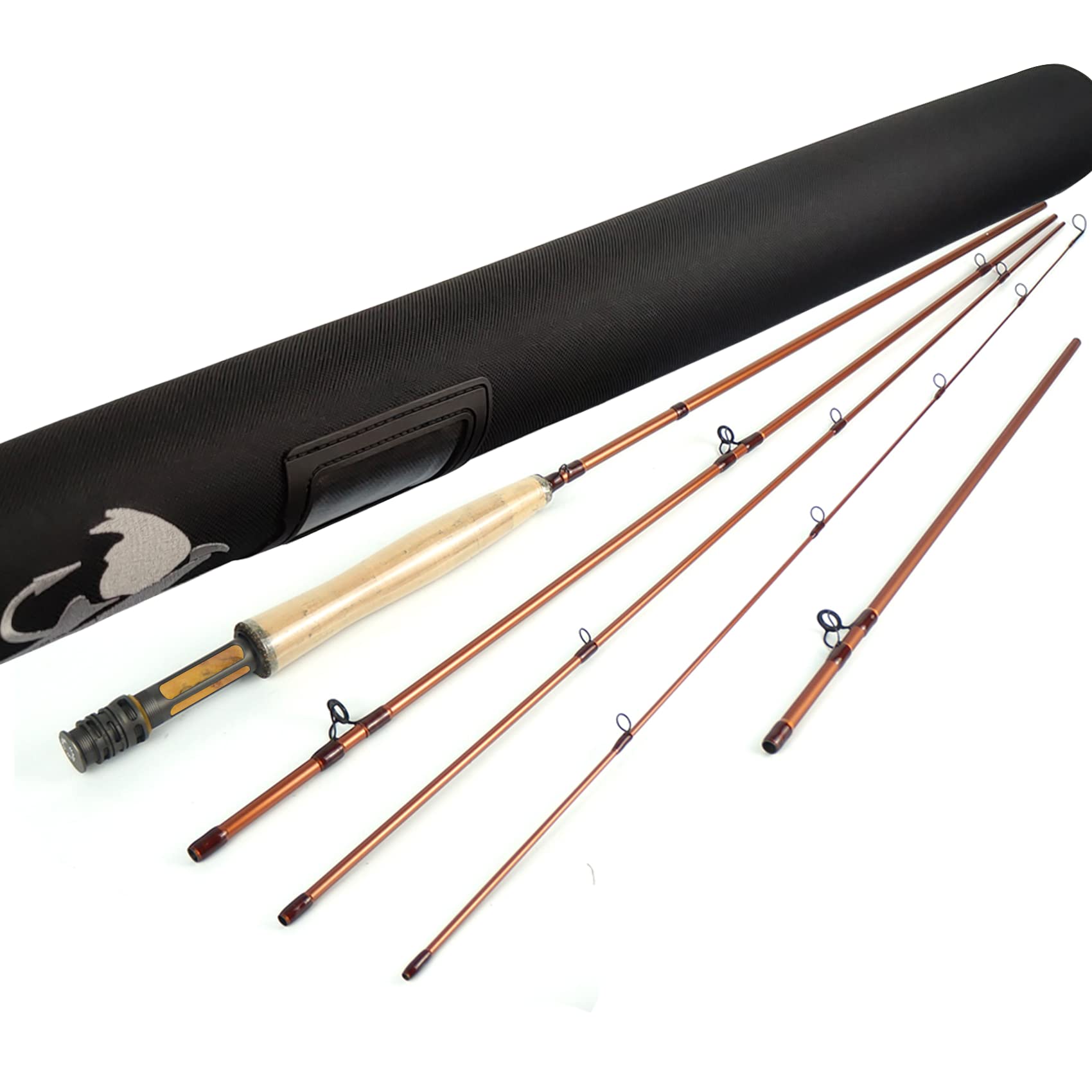 Aventik 2in1 Fly Fishing rods IM12 Nano Fast Action rods with Extra Extension Section rods 9'2'' LW3/4 4pc into 10β6β LW3/4 9β 5/6 4pc into 10β4β LW5/6 Trout & Nymph Fly Rod (9'2'' LW3/4)