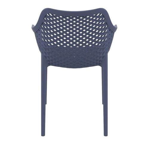 Compamia Air XL Outdoor Patio Dining Arm Chair in Dark Gray (Set of 2)