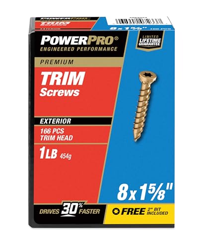 Power Pro Premium Exterior Trim Screws (#8 x 1-5/8") - 1lb Box