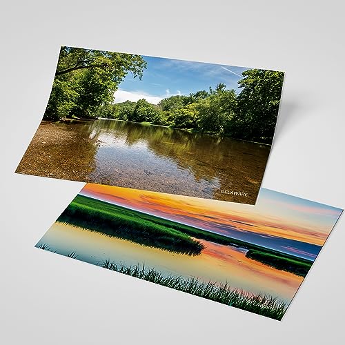 Dear Mapper Vintage United States Delaware Landscape Postcards Pack 20pc/Set Postcards from Around the World Greeting Cards for Business World Travel Postcard for Mailing Decor Gift