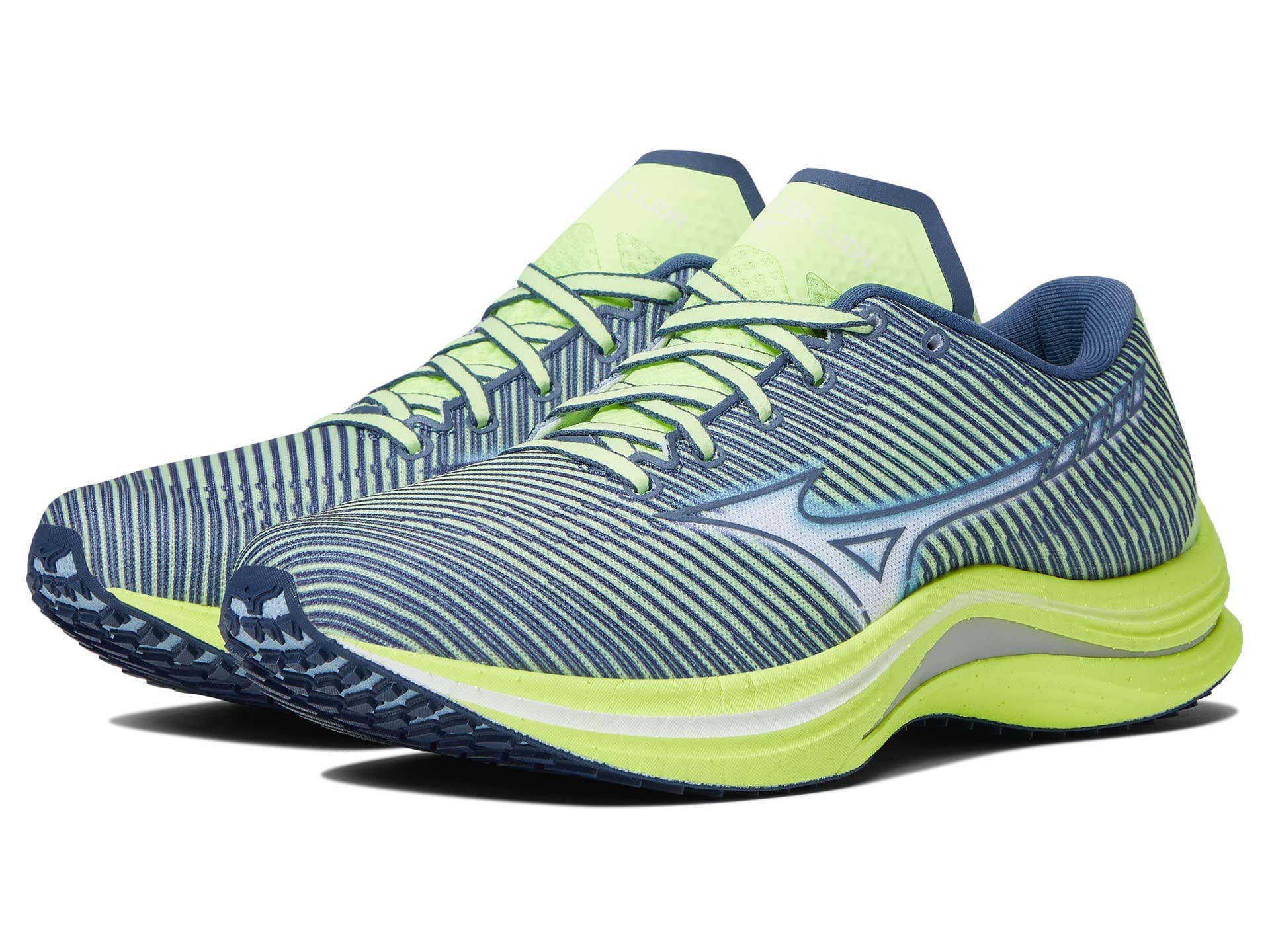Mizuno womens Wave Rebellion Running Shoe, Neo Lime, 9.5 US