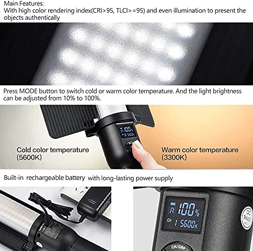 GODOX LC500 Light Stick 516 Lamp Beads Portable Photography Light Stick with Cold and Warm Color Temperature for Live,Self Portrait, Product,Wedding Shooting, Camping. (LC500)