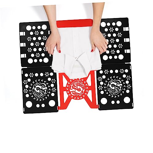 Cabilock 1pc Clothes Folding Board Plastic Laundry Folders Shirt Folding Board Closet Organizer Clothing Tray Kids Shirt Plastic File Folders Tool Organizer Bag Plastic Stacking Board Red