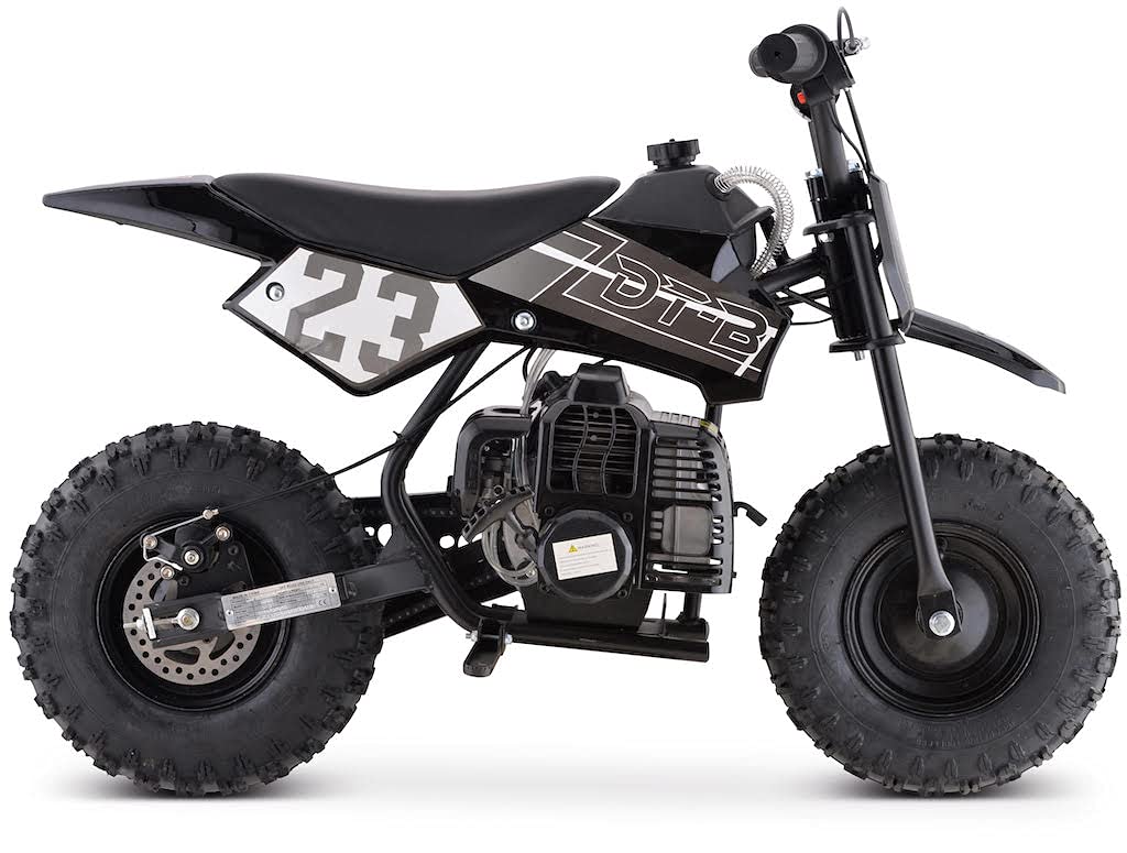 GBmoto Black 50cc Kids Pit Bike, 2-Stroke Gas Dirt Bike