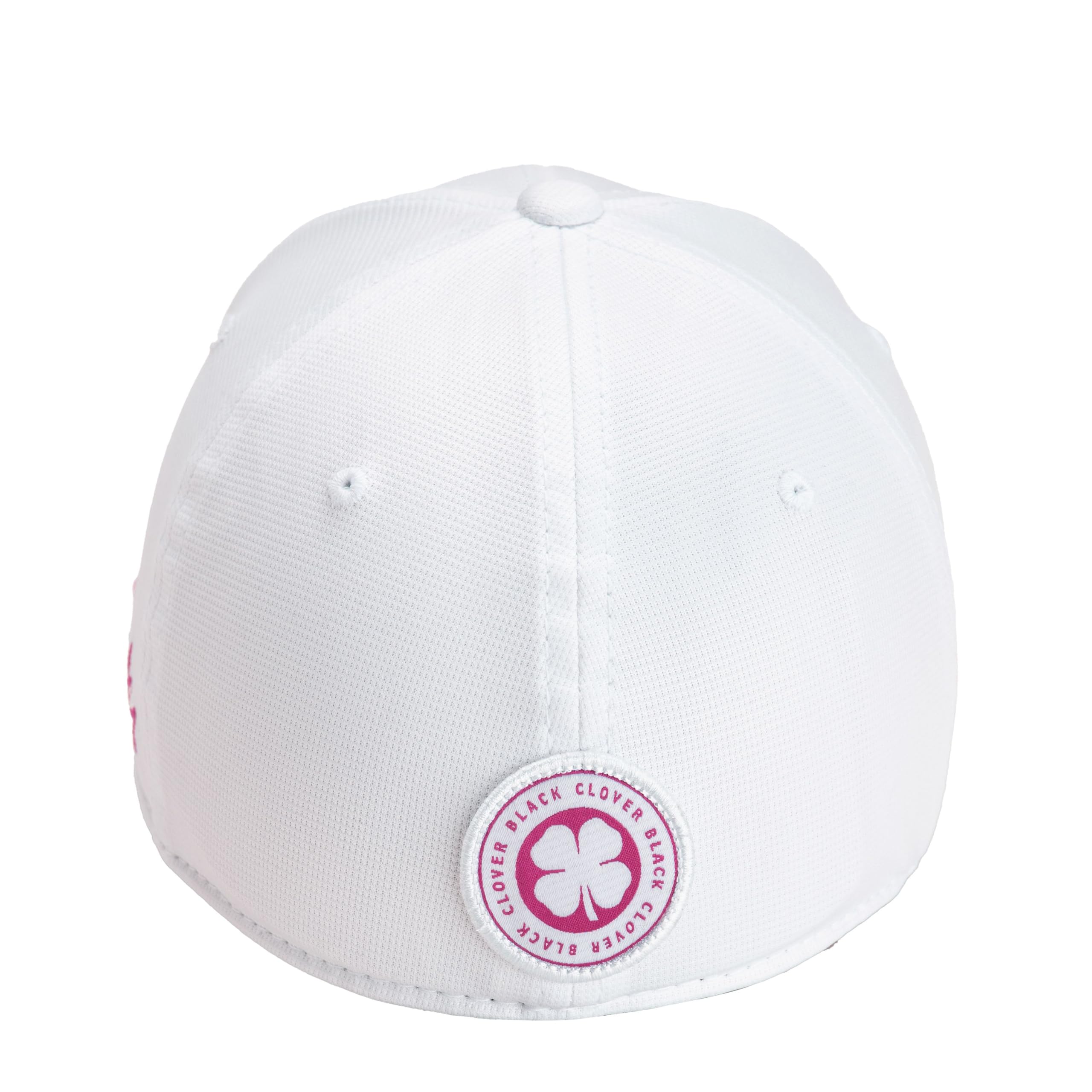 Black Clover Spring Luck Orchid White L/XL Hat with Psych Pink Clover