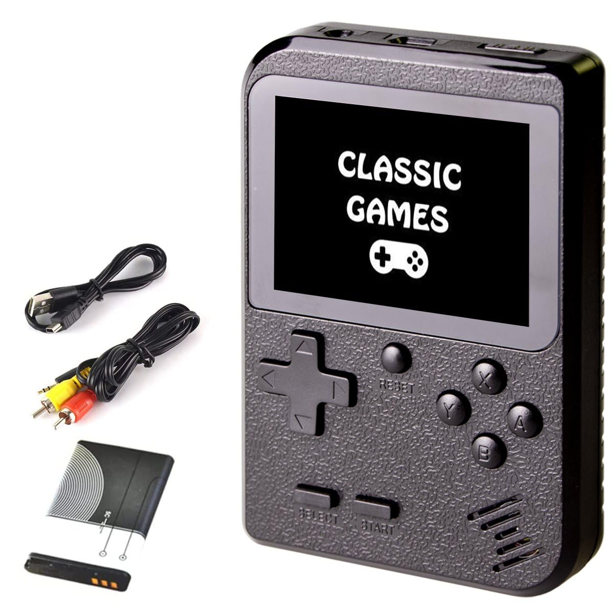 Handheld Games Console with 400 Classic Games, Handheld Video Game Console with Rechargeable Battery, Retro Gaming Console for Kids, Christmas Birthday Present Game Toy for Boy Girl Children