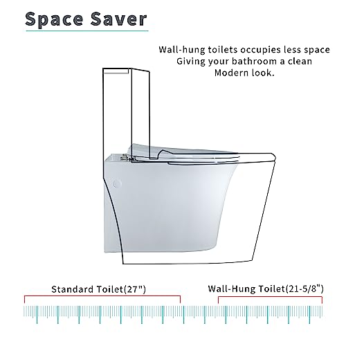 Casta Diva In-Wall Toilet Combo Set Incl. Wall Hung Toilet Bowl & Seat, Wall Tank and Carrier System, For 2x4 / 2x6 Studs