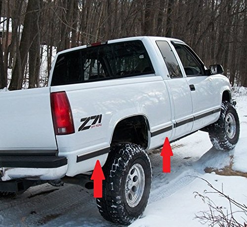 Automotive Authority Replacement Chrome Side Body Trim Molding for 1988-1998 Chevy GMC Tahoe Suburban Silverado Pickup Truck - 2.5" (Half Roll - 160")