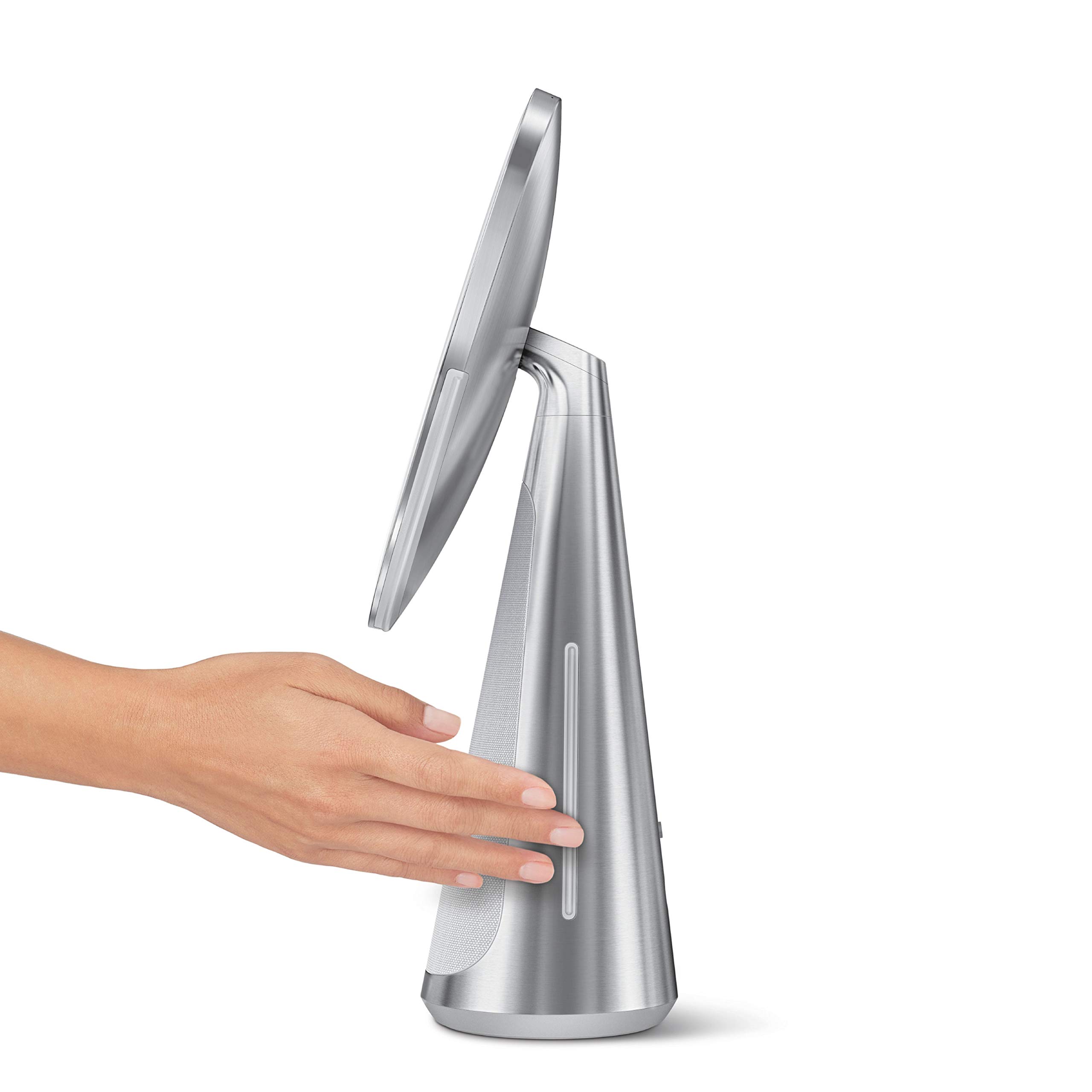 simplehuman Sensor Mirror Hi-Fi with Alexa, Superb Custom-Designed Audio, Extreme Color Accuracy, Touch Brightness Control, 5X Magnification