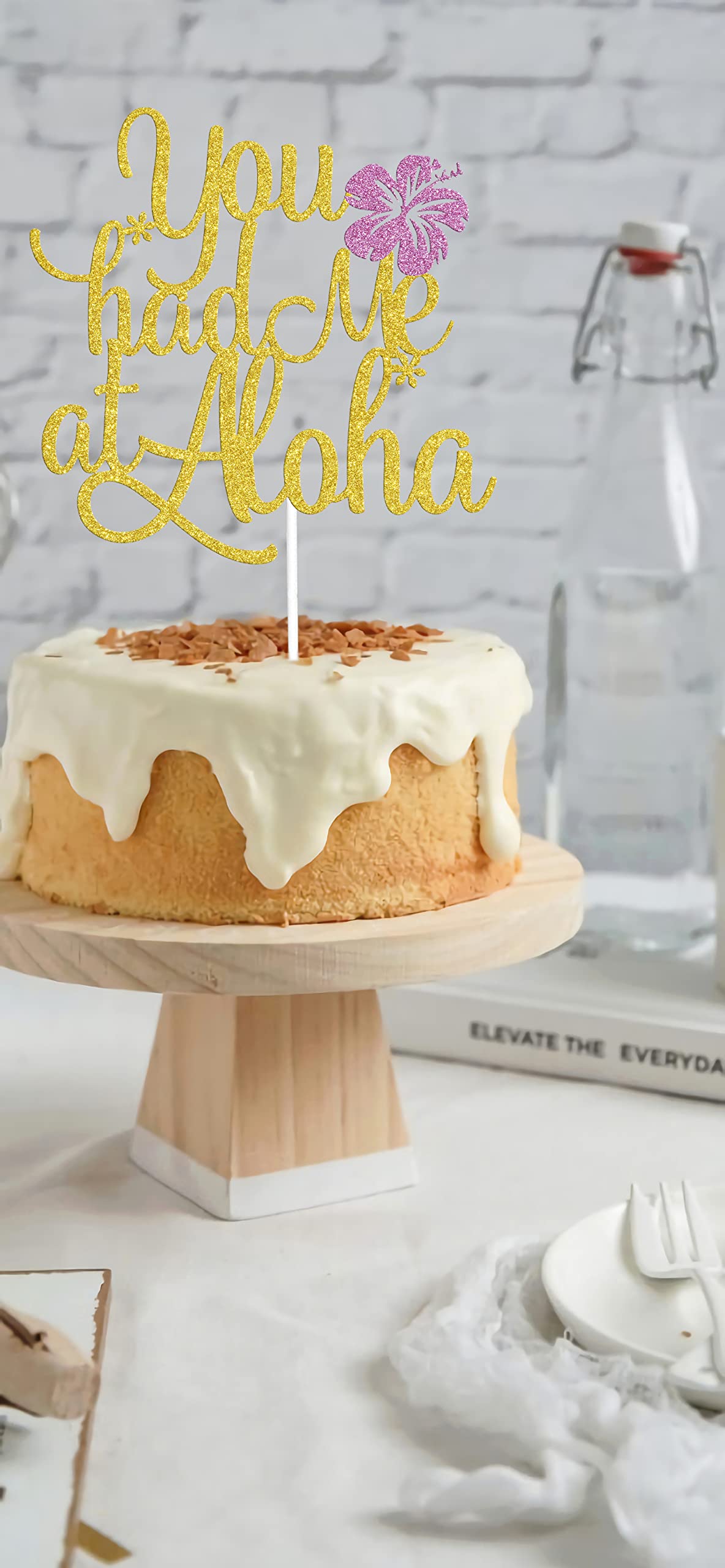 You Had Me At Aloha Cake Topper, Hawaii Wedding Decor, Mr and Mrs Cake Topper, Tropical Summer Beach Wedding Bridal Shower Wedding Party Decoration