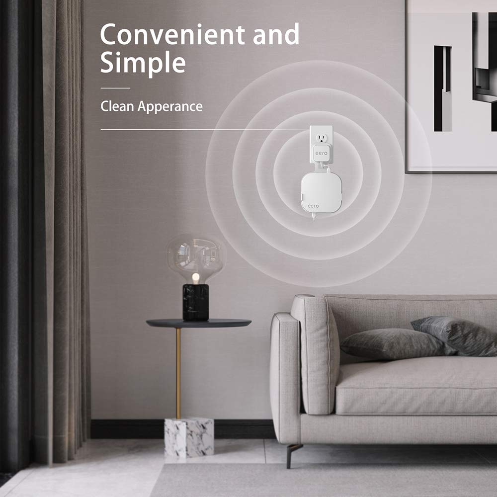 Wall Mount Holder for eero Pro Home WiFi System-Simple and Sturdy Wall Mount Holder Stand Bracket (NOT for eero 6 or eero pro 6), Without Messy Wires (White(3 Pack))