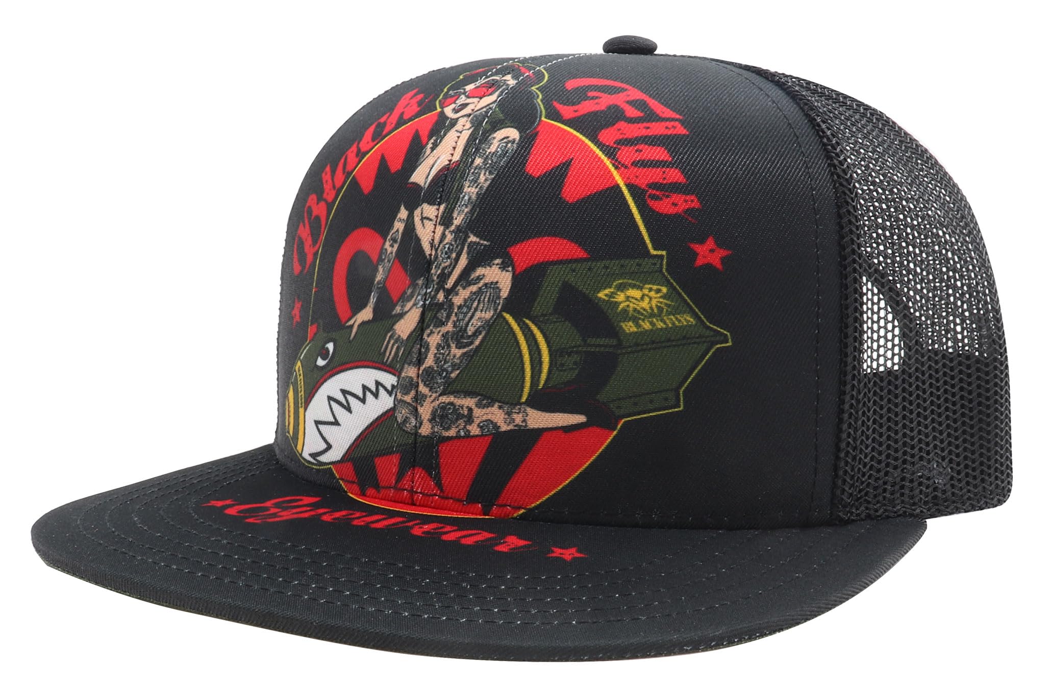 Black Flys Fly Bomb-Girl Flip-Bill Trucker Black