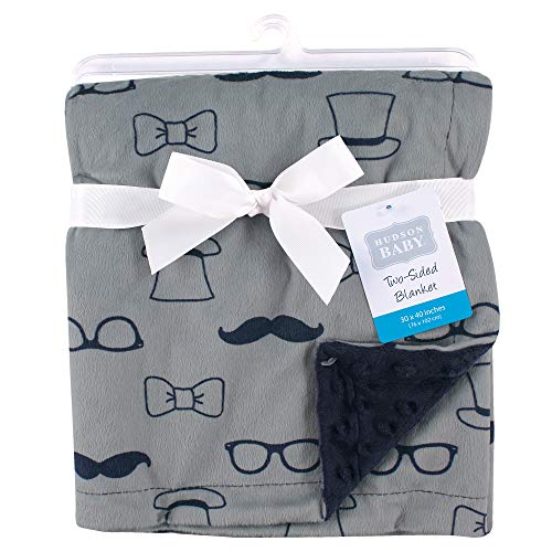Hudson Baby Unisex Baby Plush Mink Blanket, Gentleman, One Size