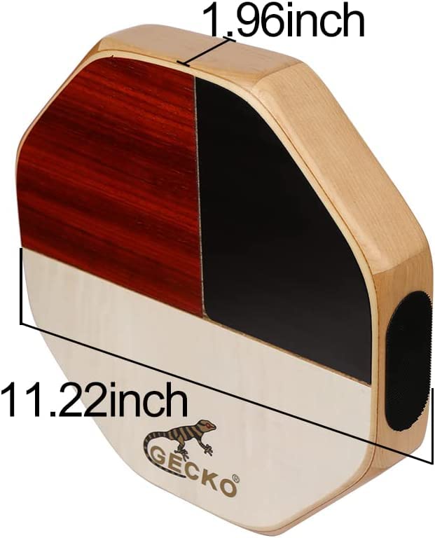 GECKO Cajon, Portable Box Drum with Storage Bag, Hand Drum, Percussion Instrument, Bong and Snare