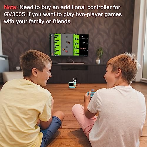 E-MODS GAMING Retro Games Console GV300S Mini TV Style 308 Video Games Player with Handheld Gamepad & AV Output - 3.0 Inch Screen Electronic Games Machine Xmas Gift for Kids Adults (Turquoise)