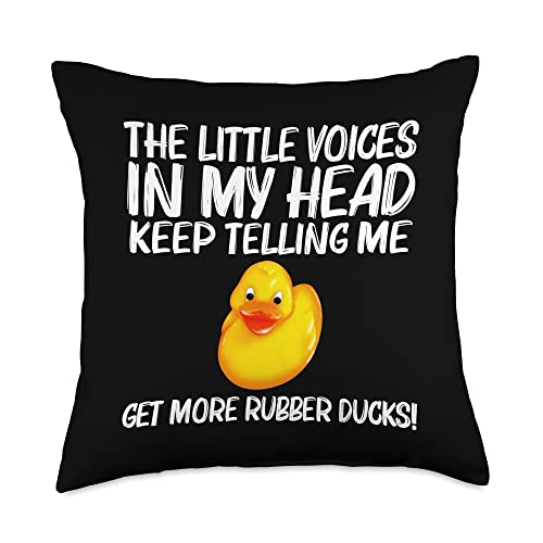 Cool Rubber Duck Gifts Toy Duck Accessories & Stuf Funny Art for Men Women Kids Rubber Ducks Duckie Throw Pillow, 18x18, Multicolor