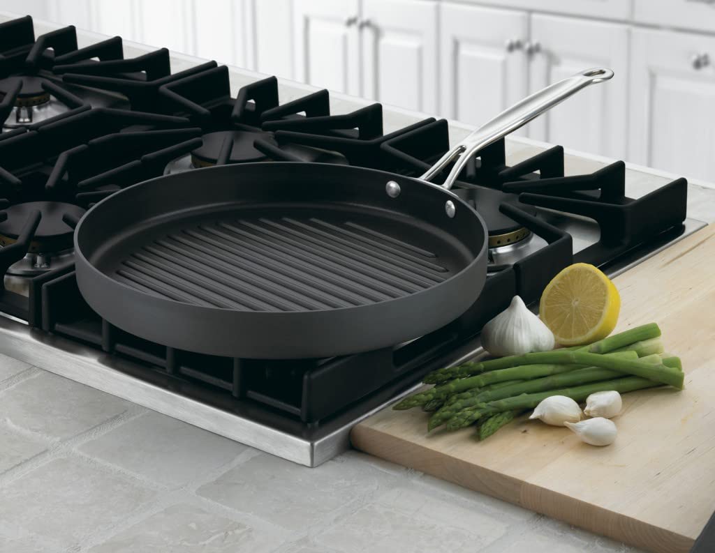 Cuisinart 630-30 Chef's Classic Nonstick Hard-Anodized 12-Inch Round Grill Pan,Black