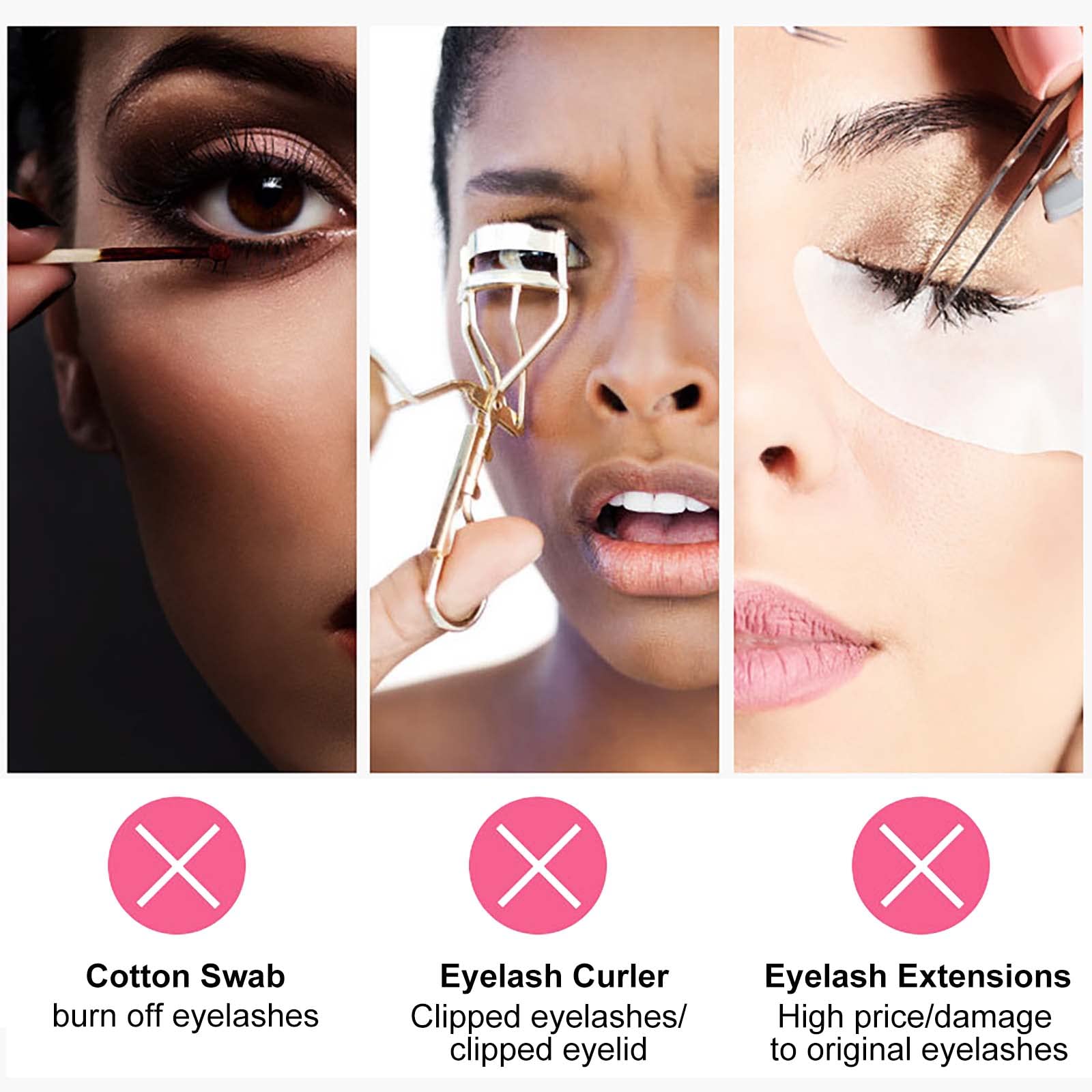 Black Heated Eyelash Curler, Rechargeable Heated Lash Curler with 2 Temperature Modes for Quick Natural Curling and Long Lasting