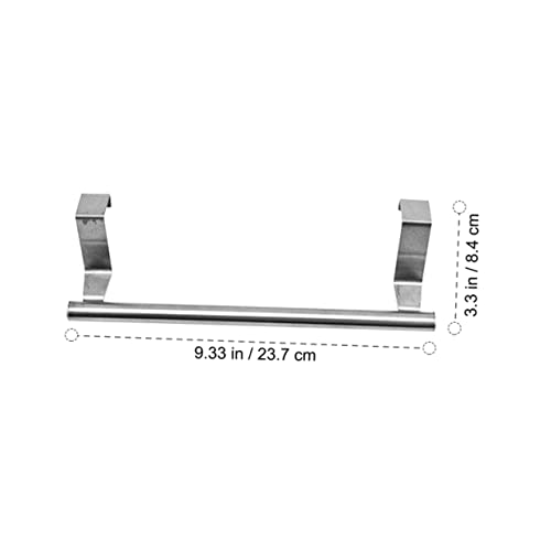 DOITOOL 2pcs Stainless Steel Towel Rack Over Door Towel Holder Cabinet Towel Holder Bathroom Towel Shelf Multi Hanger Multi Purpose Hanger Towel Storage Pole Individual Bracket Back Style