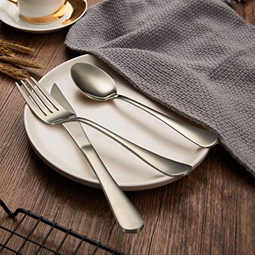 DAFU Stainless Steel Dinner Knives Silverware Cutlery Table Knives Mirror Polished Dishwasher Safe - Pack of 12 (Silver 9 Inches)
