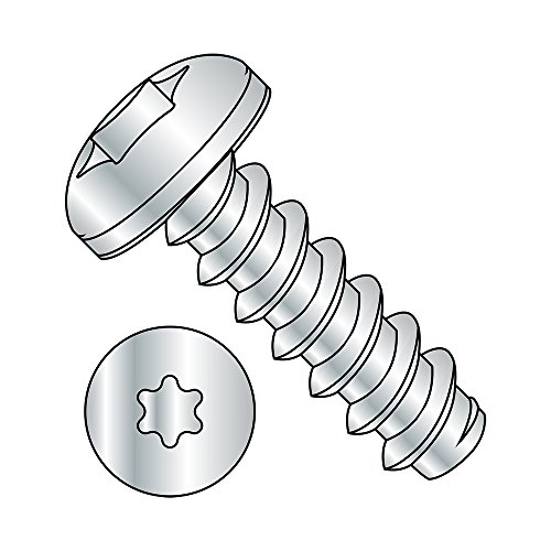 Small Parts 1008BTP Steel Sheet Metal Screw, Zinc Plated, Pan Head, Star Drive, Type B, #10-16 Thread Size, 1/2" Length (Pack of 100)