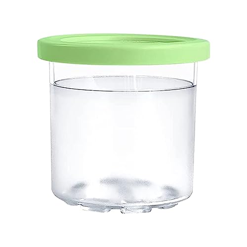 CXQ 4 Pack Replacement Ice Cream Pint with Lid,Compatible with Ninja Creami Ice Cream Maker: NC301, NC300, NC299AMZ Series (Pink/Yellow/Blue/Green)