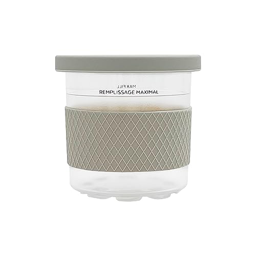 CXQ 6 Pack Replacement Ice Cream Pints with Silicone Lids and Sleeves,Compatible with Ninja Creami Ice Cream Maker, Model: NC301, NC300, NC299AMZ Series. (Blue/Green/Grey/Purpel/Orange/Coffee)