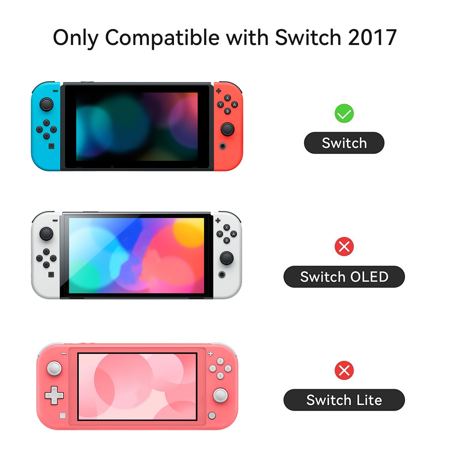 GeekShare Soft TPU Protective Case Slim Cover Case Compatible with Nintendo Switch and Joy-Con - Shock-Absorption and Anti-Scratch -Jellyfish Cat