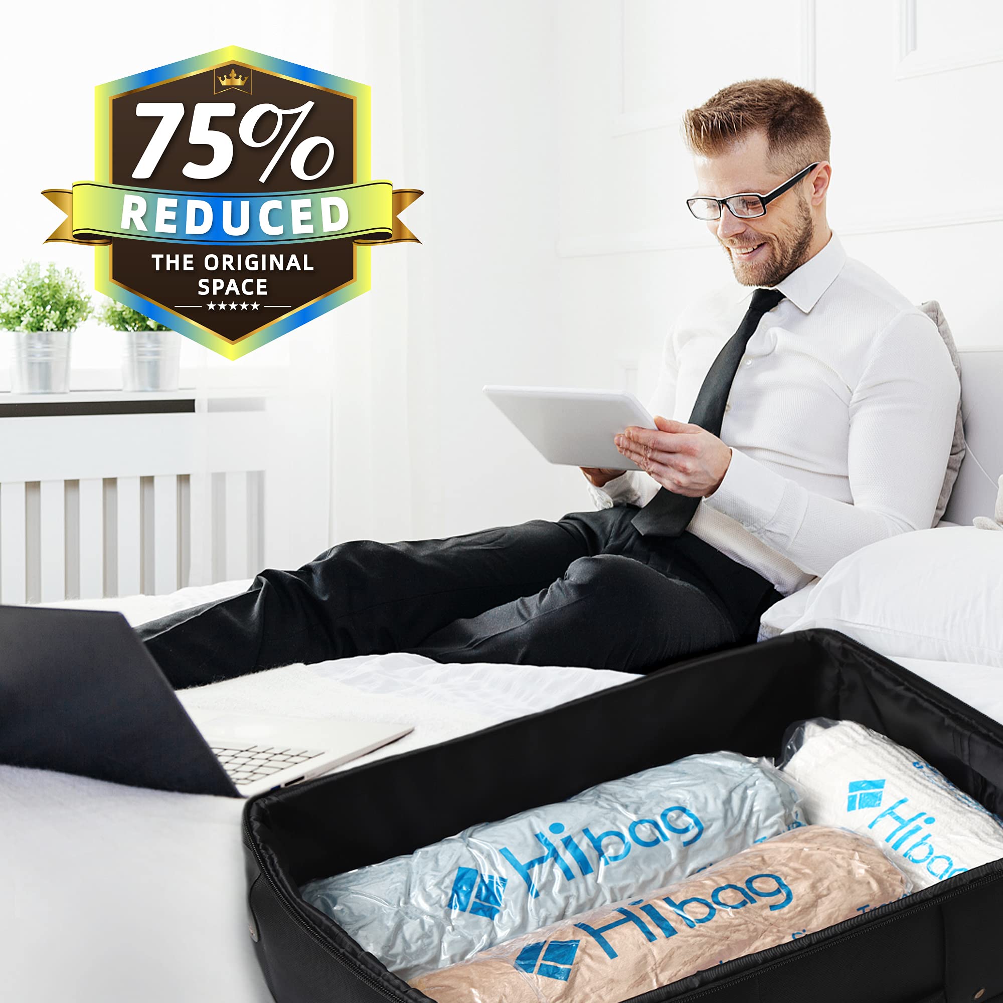 Compression Bags for Travel, Roll Up Space Saver Bags for Backpack, Luggage and Suitcase (16)