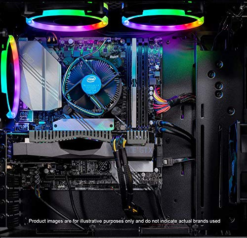 Skytech Shadow Gaming Computer PC Desktop – Intel Core i5 9400F 2.9GHz, GTX 1660 6G, 500GB SSD, 8GB DDR4 3000MHz, RGB Fans, Windows 10 Home 64-bit, 802.11AC Wi-Fi